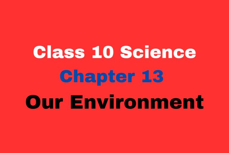 Class 10 Chapter 13 Our Environment MCQ With Online Test - THE ...