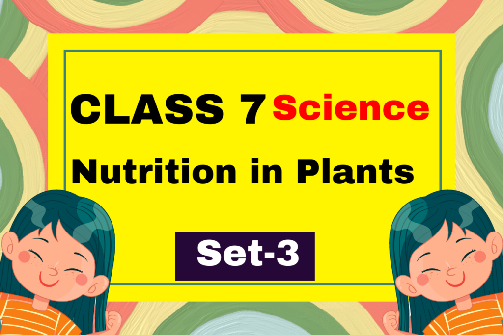 Class 7 Science Lesson 1 Nutrition in Plants MCQs Test-3 - THE ...