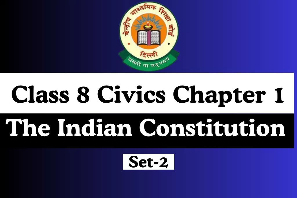 MCQs Online Test For Class 8 SST Civics Chapter 1 The Indian ...