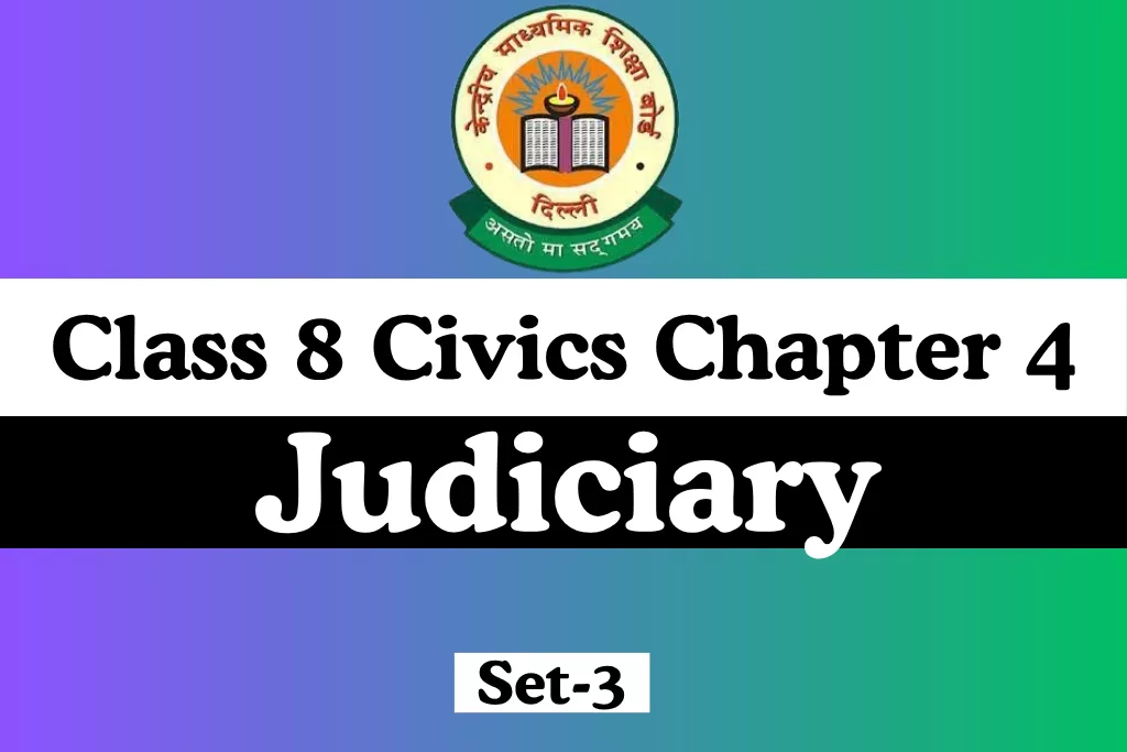 Extra MCQ Test Class 8 Civics Chapter 4 Judiciary - THE EDUCATION PLANET
